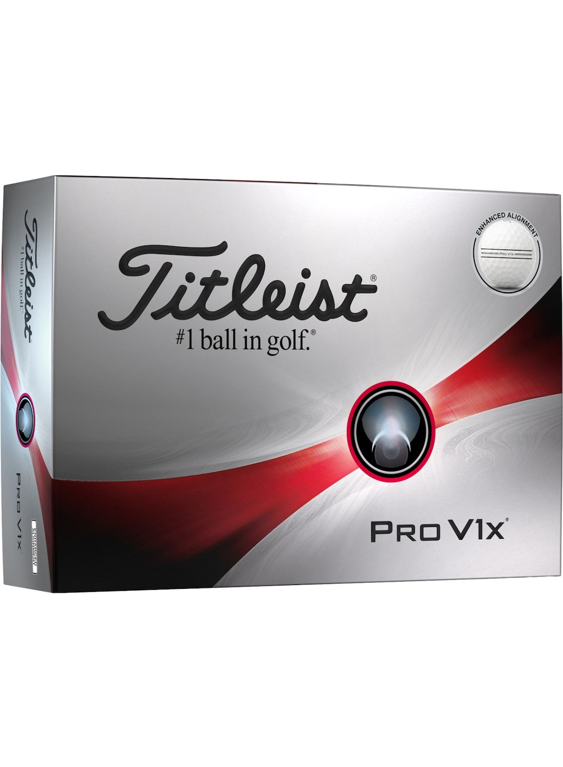 Titleist Pro V1(x) Enhanced Alignment 2023 golf balls - 12 pack, white
